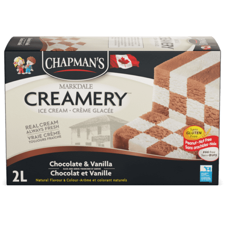 Chocolate & Vanilla Checkerboard Ice Cream - 2 L - Chapman's