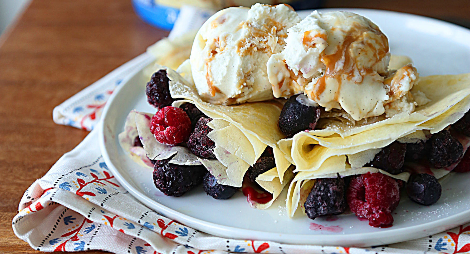 Salty Caramel Crepes - Chapman's Ice Cream